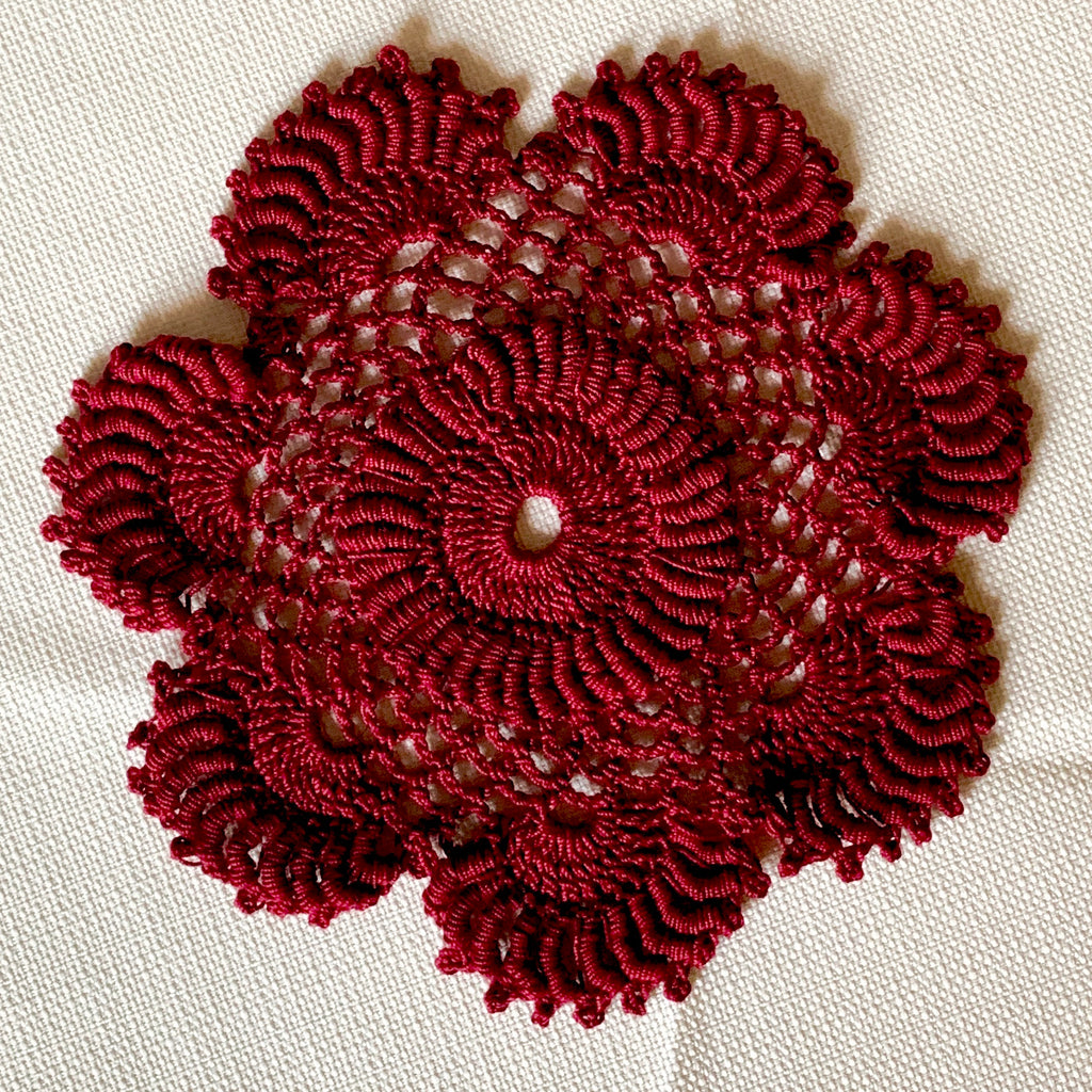 Set of Two Round Doilies-6 1/2“ Dimensional Doily-Available in differe ...