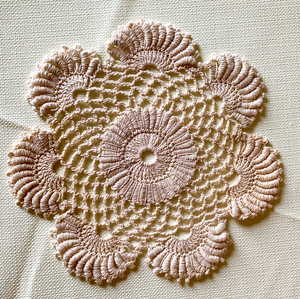 Set of Two Round Doilies-6 1/2“ Dimensional Doily-Available in differe ...